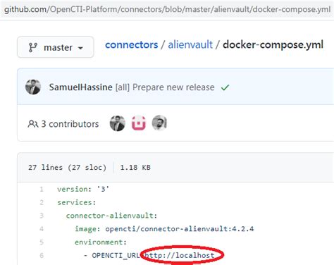 what should i set the value of opencti url in the docker compose yml file · issue 1119