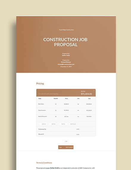 23 One Page Proposal Templates Free Downloads Template Net