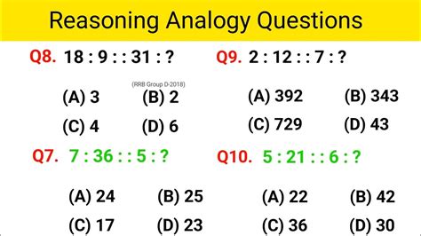 Analogy Reasoning Tricks Reasoning Analogy Reasoning Practice Set Number Analogyreasoning