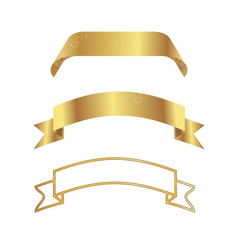 황금 리본 배너 모양 벡터 모양 배너 리본 Png 일러스트 및 벡터 에 대한 무료 다운로드 Pngtree