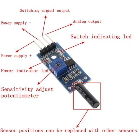 Normally Open Vibration Sensor Module RoboticsDNA