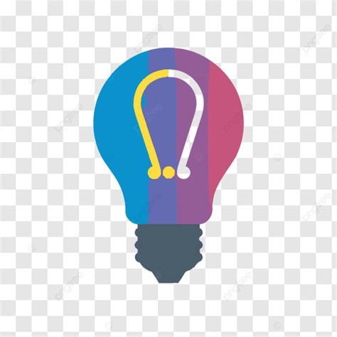 흰색 바탕에 색상이 있는 전구 아이콘 벡터 흰색 배경에 전구의 단순한 다채로운 아이콘 그림자 없음 작은 프레임 중앙 Png 일러스트 및 벡터 에 대한 무료 다운로드