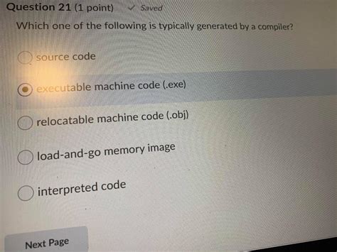 Solved Question 21 1 Point Saved Which One Of The