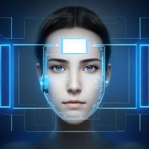Premium Ai Image Artificial Face Recognition Abstract Technology