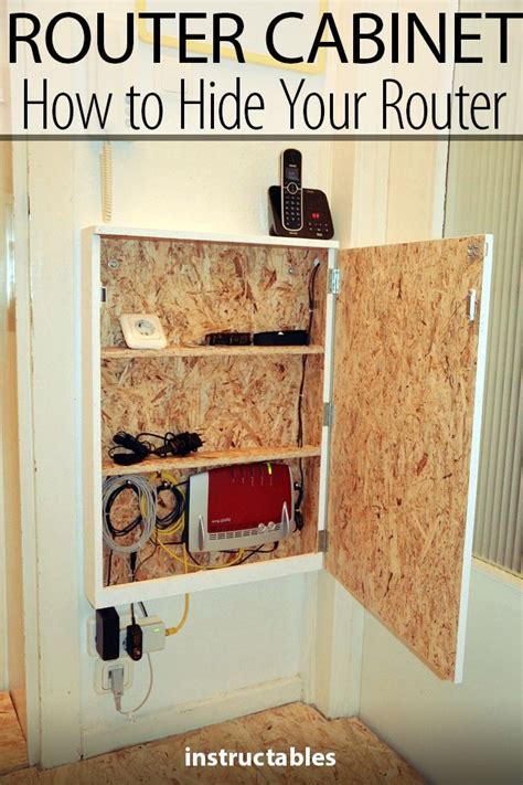 How To Hide Your Router Router Cabinet Hide Router Router Cabinet
