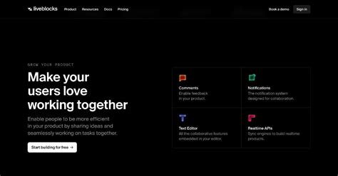 Saas Landing Page Example Features With Liveblocks