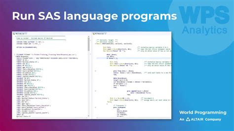 Run Sas Language Programs Altair Community