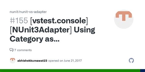 Nsole Nunit3adapter Using Category As Testcasefilter Throws