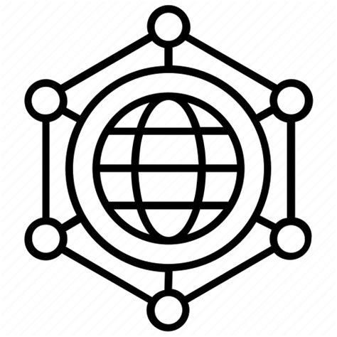 Communication Network Global Network Grid Globe Satellite Technology Based Network Icon
