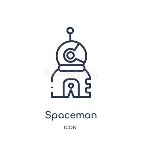 Linear Spaceman Icon From Astronomy Outline Collection Thin Line Spaceman Vector Isolated On