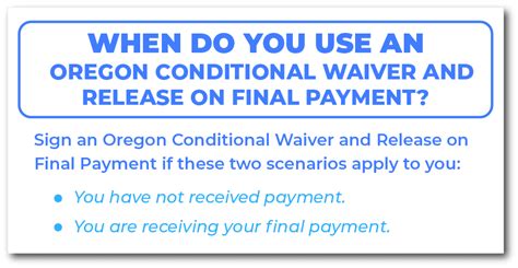 Signing An Oregon Conditional Waiver And Release On Final Payment Read This First Handle