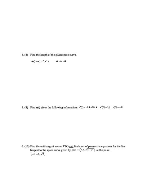Solved Find The Length Of The Given Space Curve R T Chegg