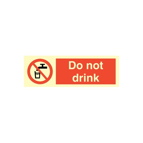 Køb Prohibition Sign Do Not Drink Hos Jo Safety