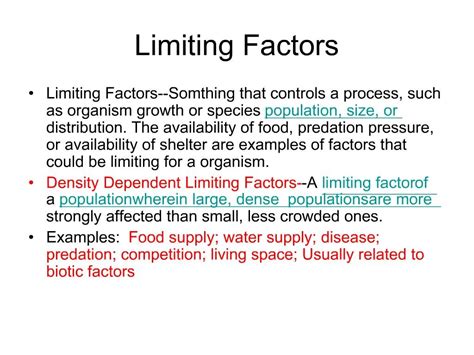 Ppt Limiting Factors Powerpoint Presentation Free Download Id702517
