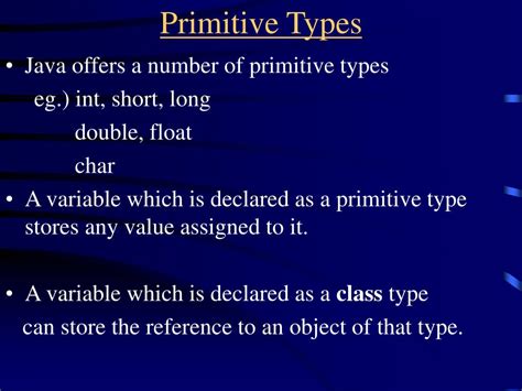 Ppt Primitive Types Powerpoint Presentation Free Download Id3273767