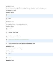 IT Quiz C Docx Question Point An Array Contains A Group Of Items That Are All Of
