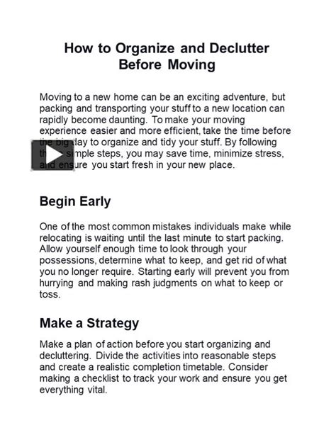 Ppt How To Organize And Declutter Before Moving Powerpoint