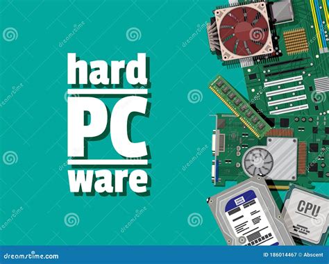 Assembling Pc Personal Computer Hardware Vector Illustration