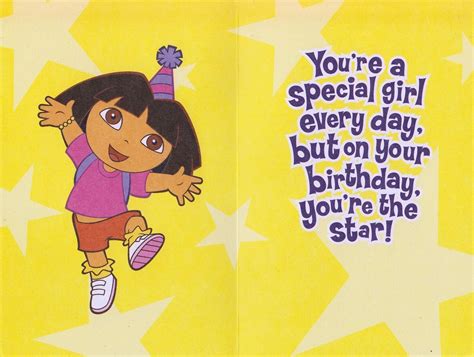 Dora The Explorer Feliz Cumpleaños Birthday Greeting Card Discount