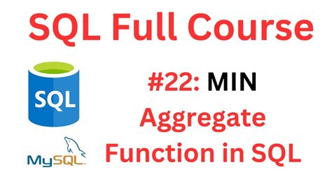 Sql Tutorial 22 Min Aggregate Function In Sql Mysql Workbench Youtube
