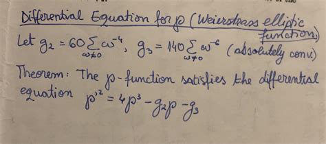 Weierstrass Elliptic Function And Its Differential Equation — Is There