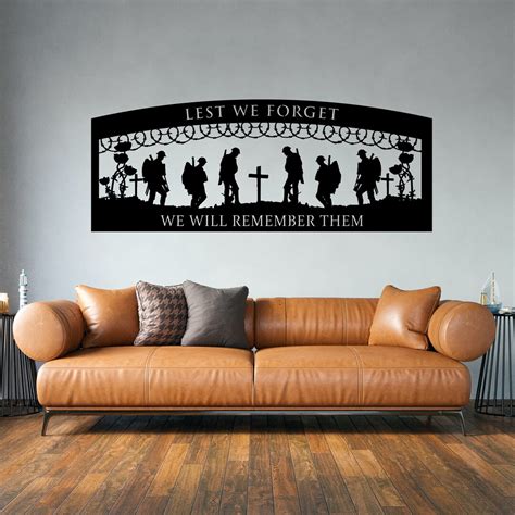 Lest We Forget We Remember Them Designs Cut Svg Dxf File Wall Sticker Pdf Template Cnc Cutting