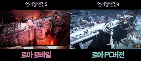 로아m 모바일 Vs 로스트아크pc 언리얼엔진 그래픽 비교 영상 코코나무