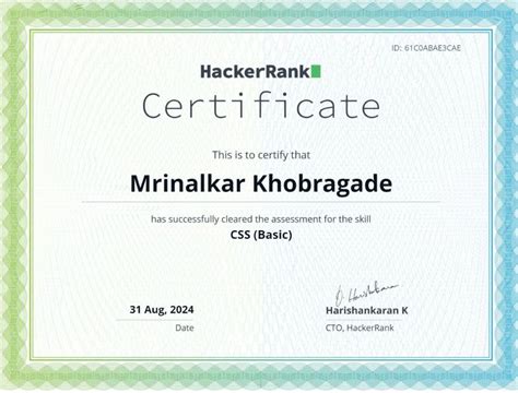 Mrinalkar Khobragade On Linkedin Css Certification Webdevelopment