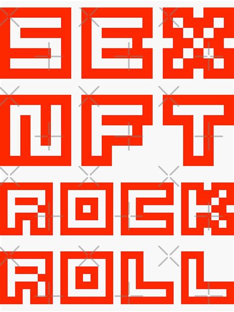 Sex Nft Rock And Roll Nft Red Sticker For Sale By Yarchy Redbubble