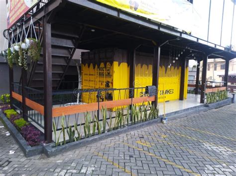 one of the coffee shops in malang with a unique building design using