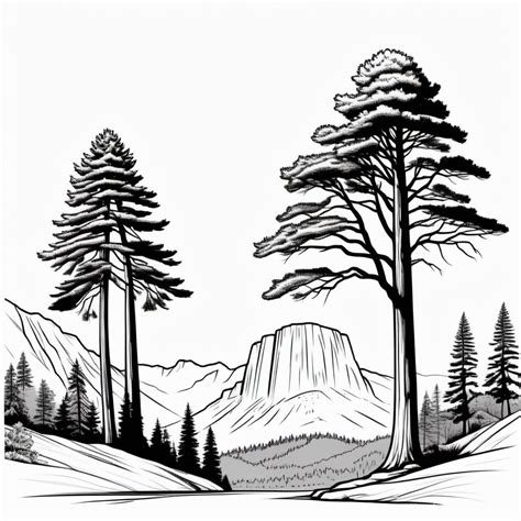 Simple Redwood Tree Sketch Stable Diffusion Online
