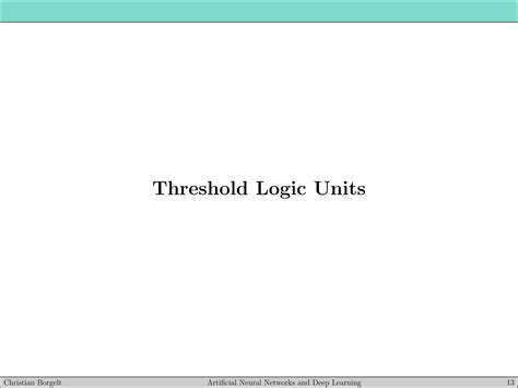 Lect1thresholdlogicunit Lecture 1 Ann Ppt