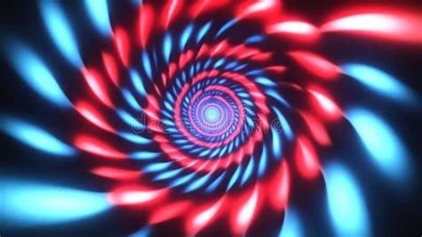 A Vibrant Spiral Graphic Featuring Blue And Red Lights Creating A