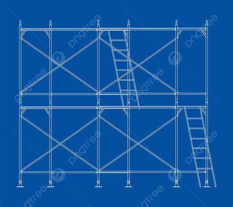 Prefabricated Scaffolding Orthography Vector Design Urban Tool Vector