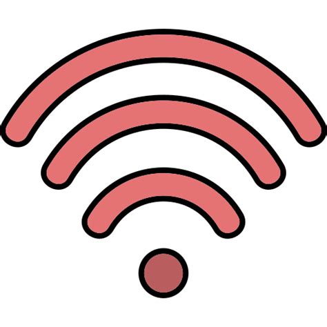 Wifi Generic Thin Outline Color Icon