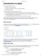 Dplyr Introduction Pdf Introduction To Dplyr Introduction To Dplyr When Working