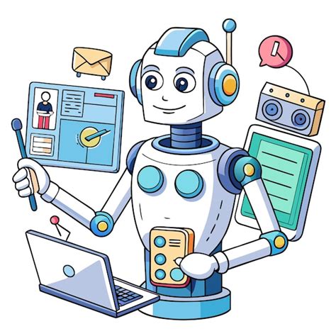 Premium Vector Smart Robot Vector Illustration