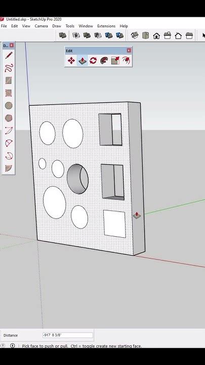 Sketchup Tricks Pull Push Sketchup Shorts Youtubeshorts Architecture Youtube