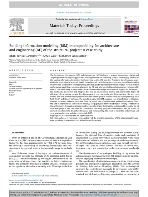 Pdf Building Information Modelling Bim Interoperability For Architecture And Engineering Ae