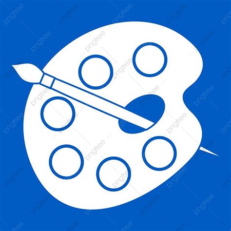 팔레트 아이콘 흰색 파란색 배경 벡터 일러스트 레이 션에서 절연 회색 예술가 목적 Png 일러스트 및 벡터 에 대한 무료 다운로드 Pngtree