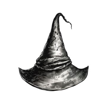 할로윈 마녀 뾰족한 모자의 손으로 그린 벡터 스케치 마법사 모자 마녀 마녀 모자 PNG 일러스트 및 이미지 에 대한 무료