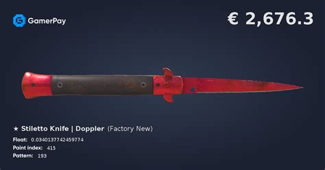 Stiletto Knife Doppler Ruby On Gamerpay