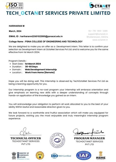 Hariharan Muthusoundararajan On Linkedin Webdevelopment Internship Octanetinternship