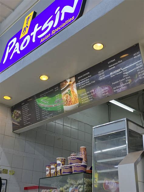 Menu At Paotsin Sm Calamba Restaurant Calamba