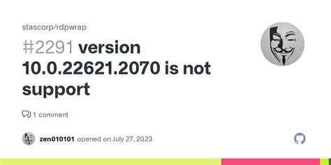 Version 100226212070 Is Not Support · Issue 2291 · Stascorprdpwrap