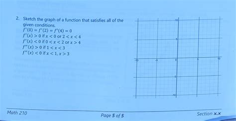 solved 2 sketch the graph of a function that satisfies all