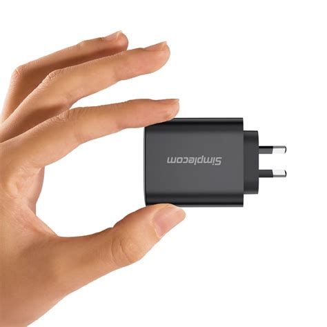 Simplecom CU Dual Port PD W GaN Fast Wall Charger USB C USB A For Phone Laptop