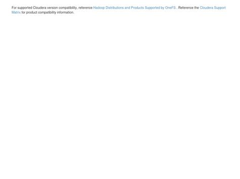 supported cloudera and hadoop versions dell powerscale and cloudera