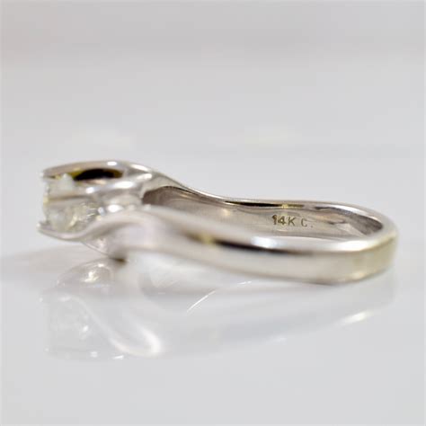 Three Stone Diamond Bypass Ring 085 Ctw Sz 65 100 Ways