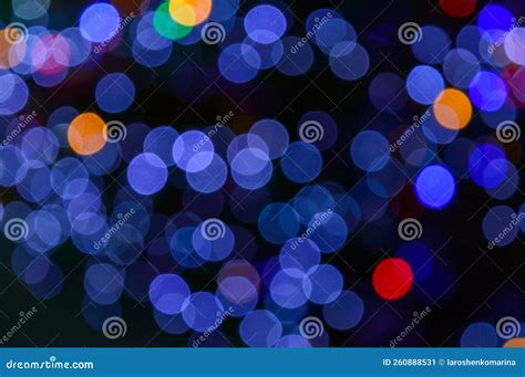 Abstract Background With A Blue Bokeh Lights Design Stock Image Image Of Decoration Bokeh